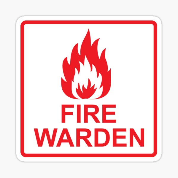 "Fire Warden" Sticker for Sale by Yorkiedesign | Redbubble