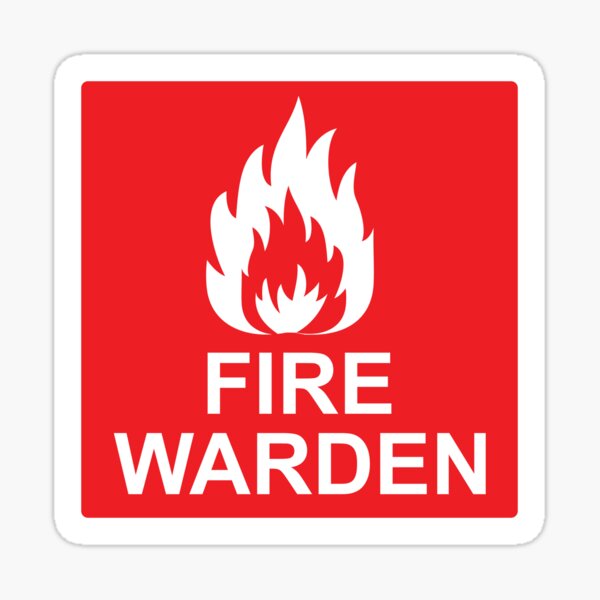 "Fire Warden" Sticker for Sale by Yorkiedesign | Redbubble