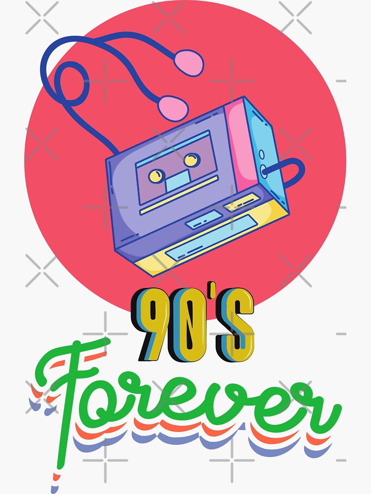"90s Retro Walkman" Sticker for Sale by Lorify | Redbubble