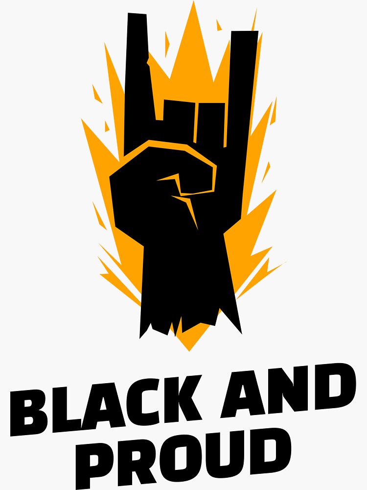 "Black and Proud - Black History Month - Punk Equality" Sticker for ...