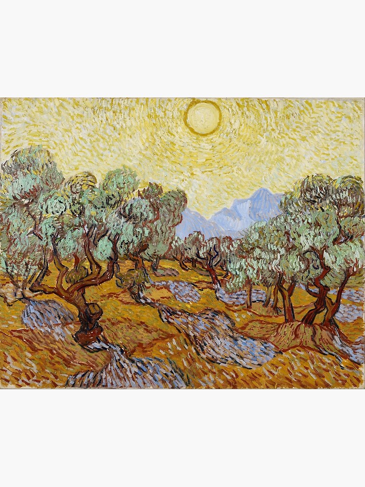 "Vincent Van Gogh - Olive Trees With Yellow Sky And Sun 1889" Metal ...