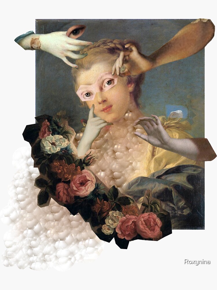 "Rococo Paintings Collage" Sticker for Sale by roxynina | Redbubble