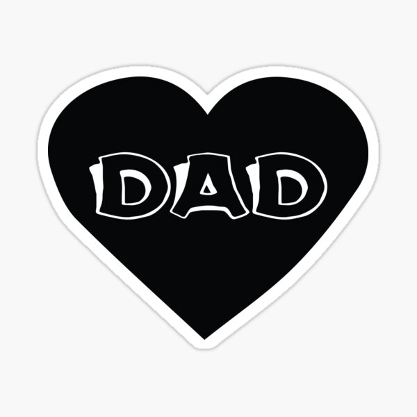 "Dad love heart " Sticker for Sale by cksplash | Redbubble
