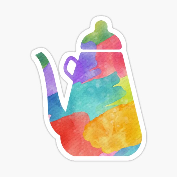 "How Usable is Your Teapot? (Colorfull Teapot)" Sticker for Sale by ...
