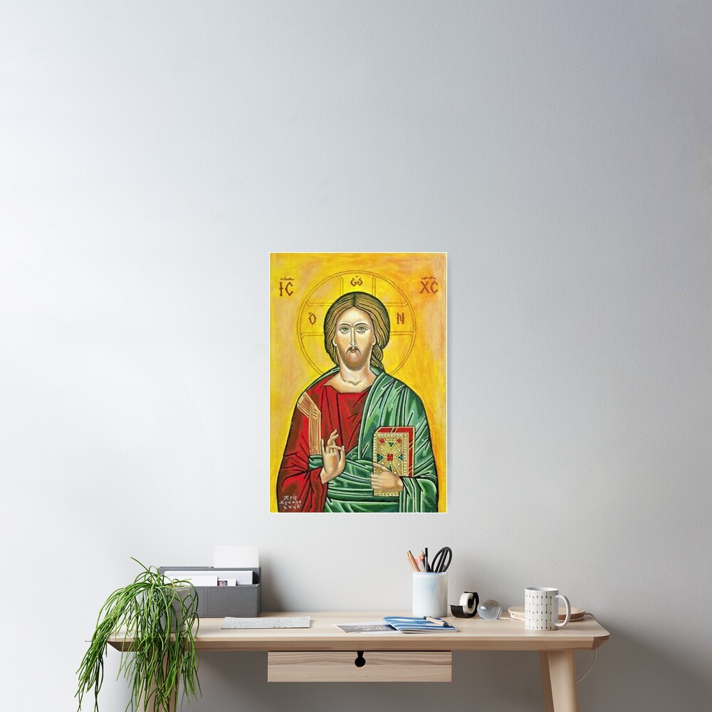 "ic xc nika Jesus Christ icon" Poster for Sale by AndreaFanou | Redbubble