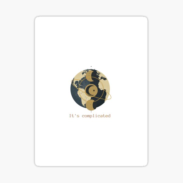 ""It's complicated" Collection" Sticker by Zjale | Redbubble