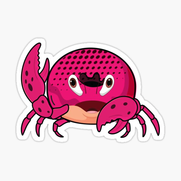 "Crab sea creature donut with claws" Sticker for Sale by Donutlovers ...