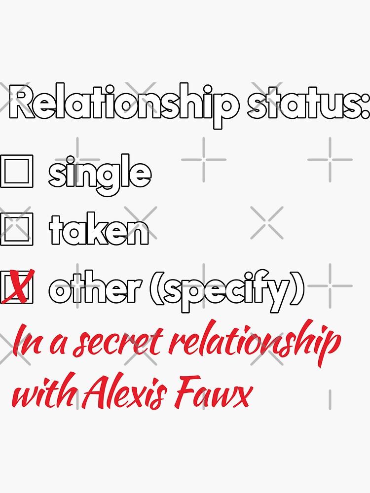"Alexis Fawx - Relationship 2" Sticker for Sale by 2Girls1Shirt | Redbubble