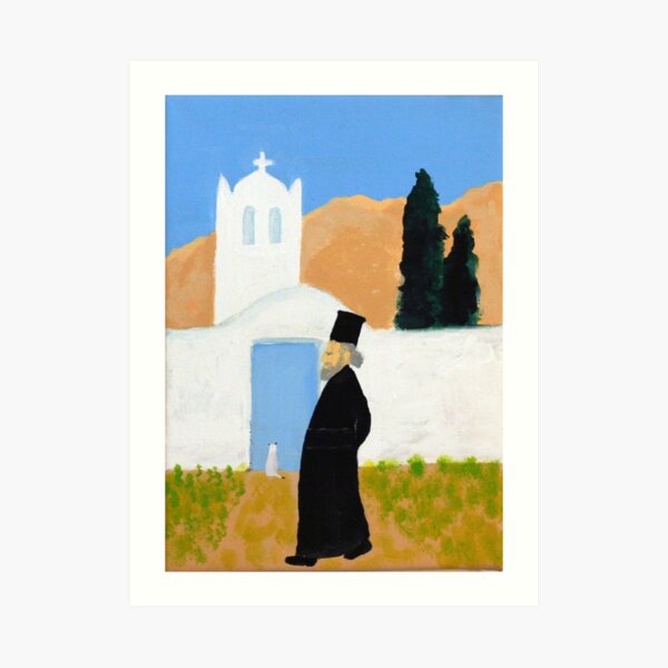 "Greek Painting Greek Papas" Art Print by timelessfancy | Redbubble