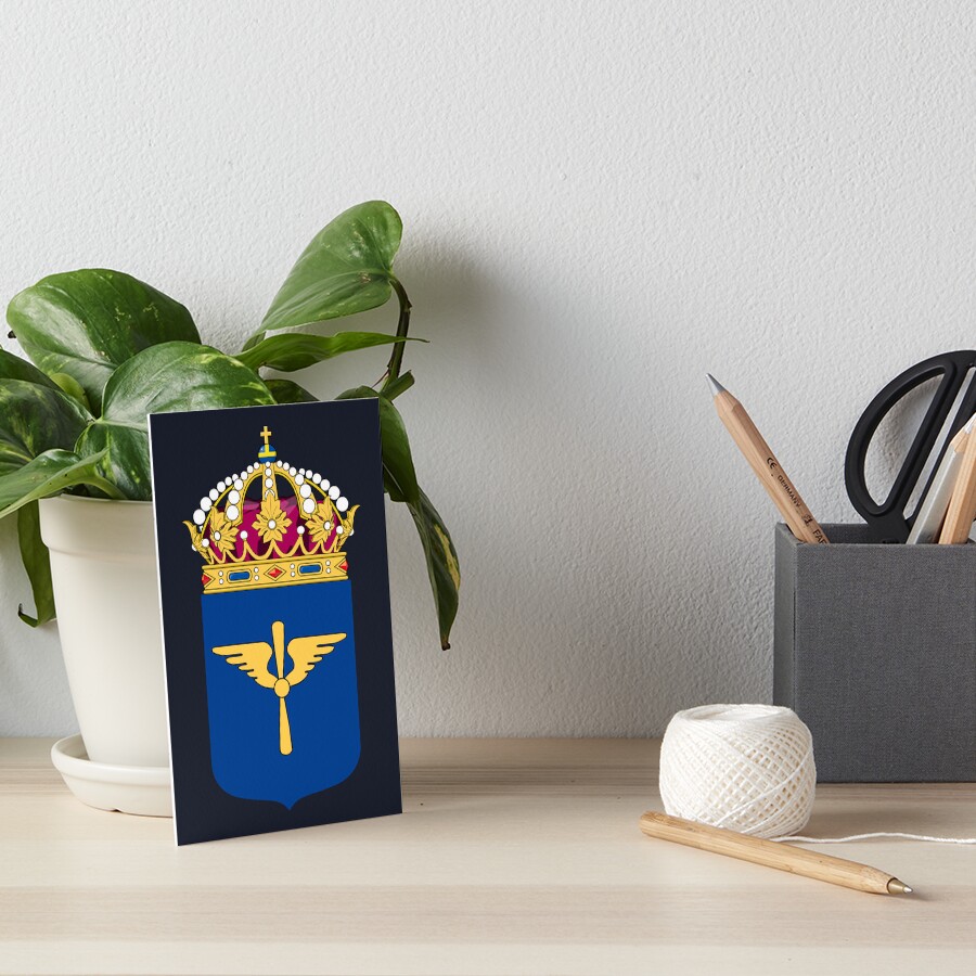 Lámina rígida «Fuerza Aérea Sueca - Flygvapnet - Escudo de armas» de wordwidesymbols | Redbubble