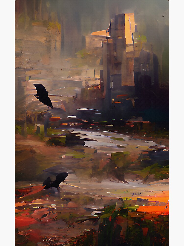 "Trippy Crow Art" Sticker for Sale by McVeighArt | Redbubble