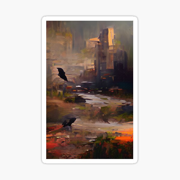 "Trippy Crow Art" Sticker for Sale by McVeighArt | Redbubble