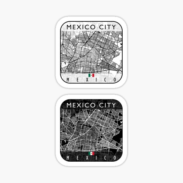 "MEXICO CITY MAP MEXICO Sticker Pack" Sticker for Sale by hatimelhag ...
