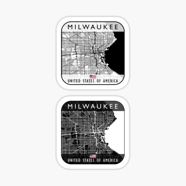 "MILWAUKEE MAP USA Sticker Pack" Sticker by hatimelhag | Redbubble