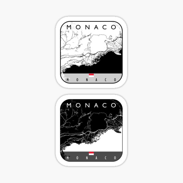 "MONACO CITY MAP Sticker Pack" Sticker for Sale by hatimelhag | Redbubble