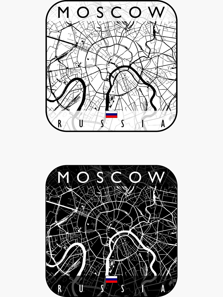 "MOSCOW MAP RUSSIA Sticker Pack" Sticker for Sale by hatimelhag | Redbubble