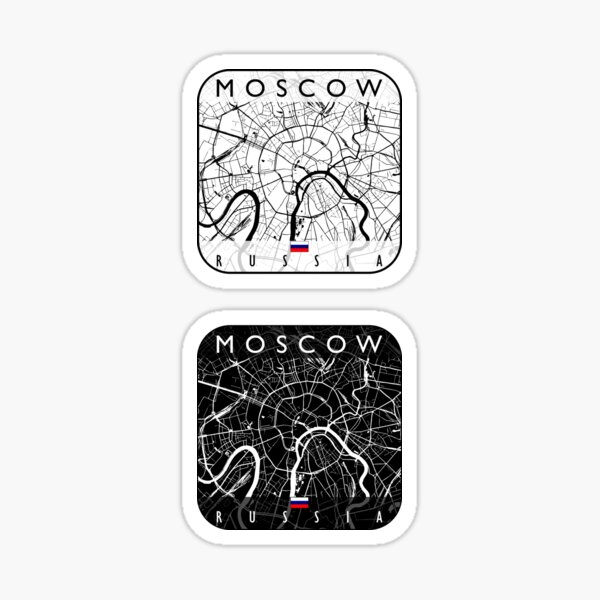 "MOSCOW MAP RUSSIA Sticker Pack" Sticker for Sale by hatimelhag | Redbubble