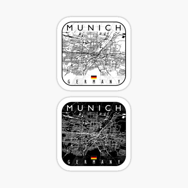 "MUNICH MAP GERMANY Sticker Pack" Sticker for Sale by hatimelhag ...