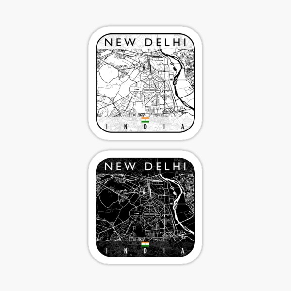 "NEW DELHI MAP INDIA Sticker Pack" Sticker for Sale by hatimelhag ...