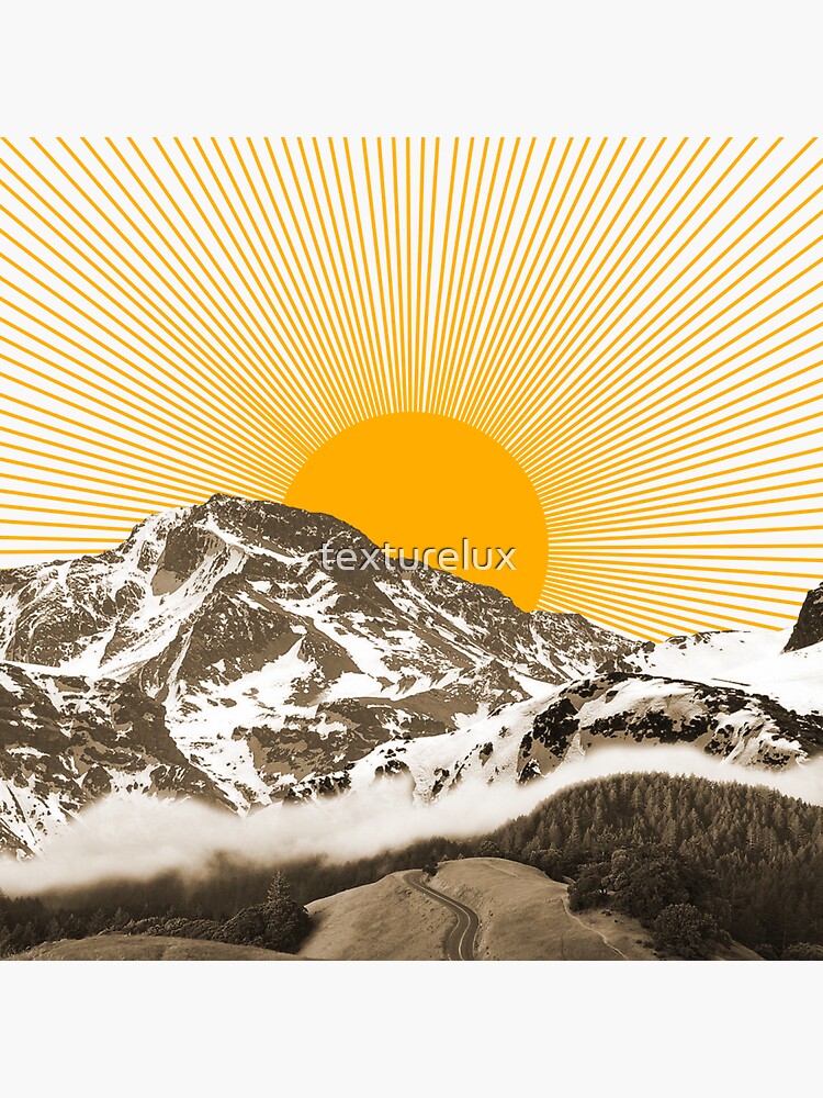 "Mountainscape " Sticker for Sale by texturelux | Redbubble