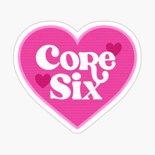 "Pink Heart Core Six Addicted Series #1" Sticker for Sale by alishals ...