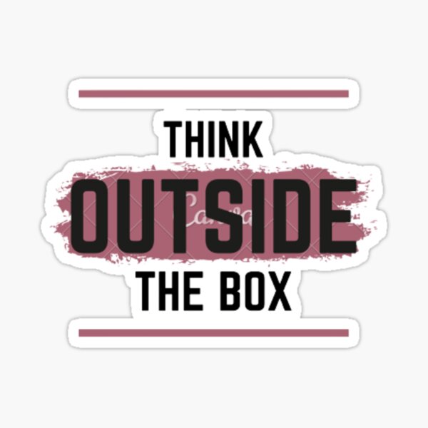 "Think outside The box" Sticker by polivalent | Redbubble