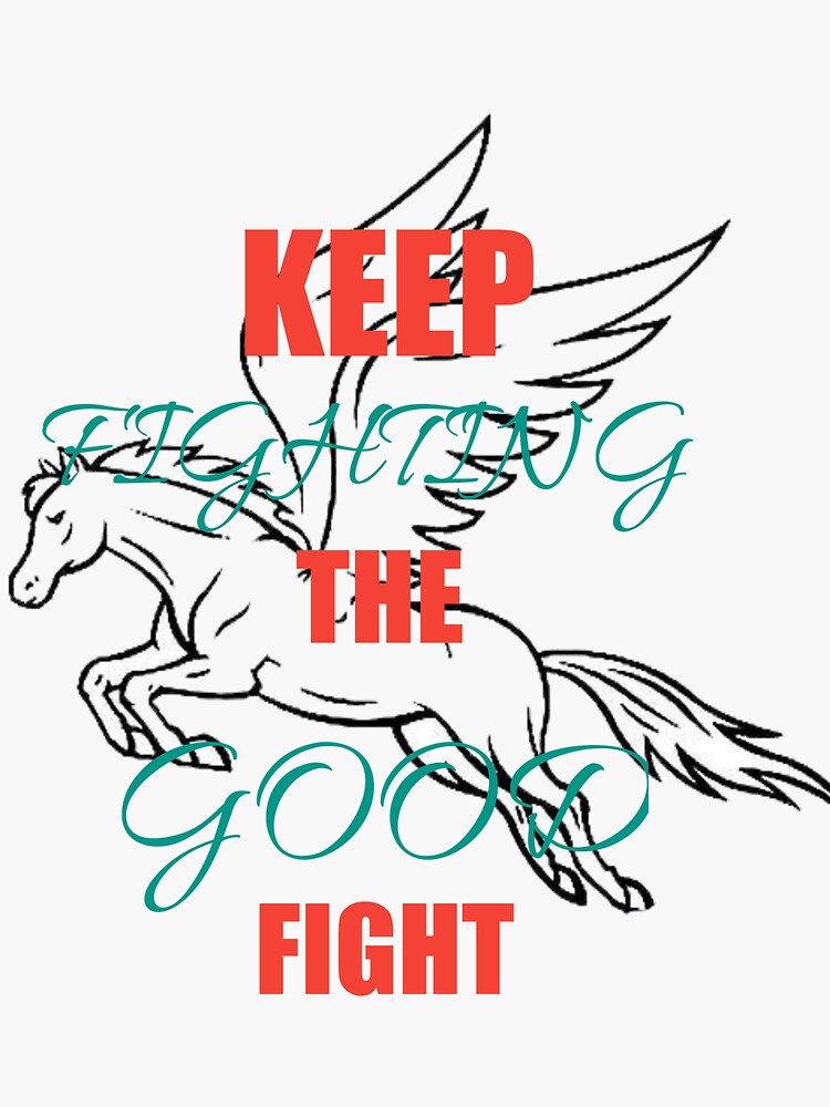 "Keep fighting" Sticker for Sale by hussein888 | Redbubble