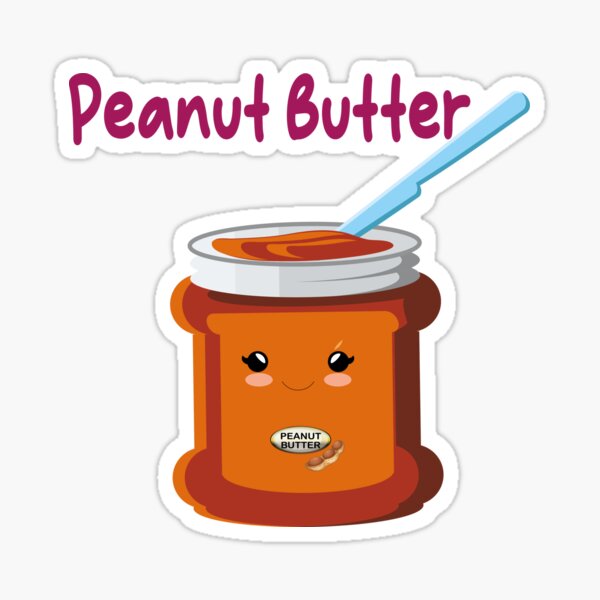 "peanut butter" Sticker for Sale by Mnouna | Redbubble