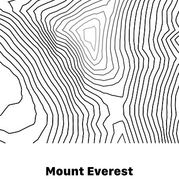 "Mount Everest Topographic Map" Poster for Sale by Visitify | Redbubble