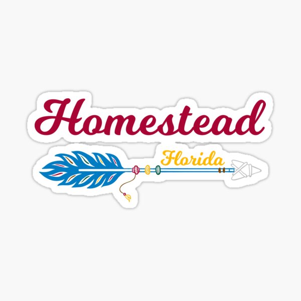"Homestead Florida Featuring Arrow with Feather" Sticker for Sale by ...