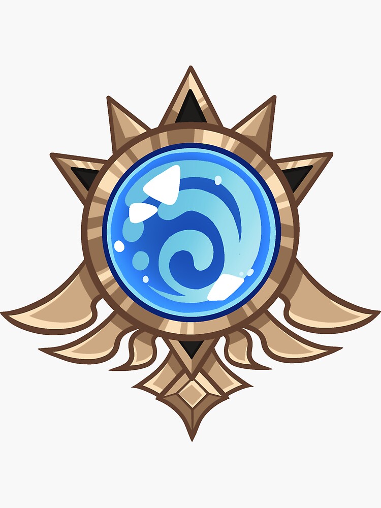 "Hydro Vision - Mondstadt" Sticker for Sale by galaxiiacharlie | Redbubble