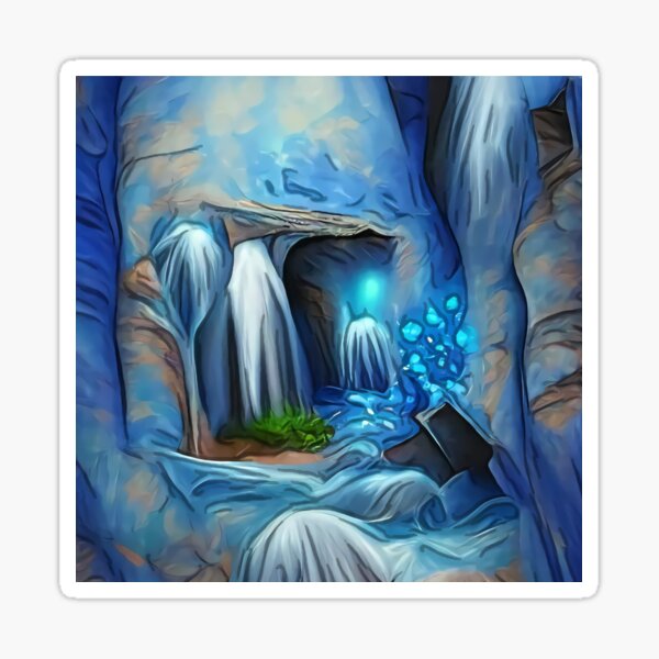 "Entrance of the cave" Sticker by Forest-Moon | Redbubble
