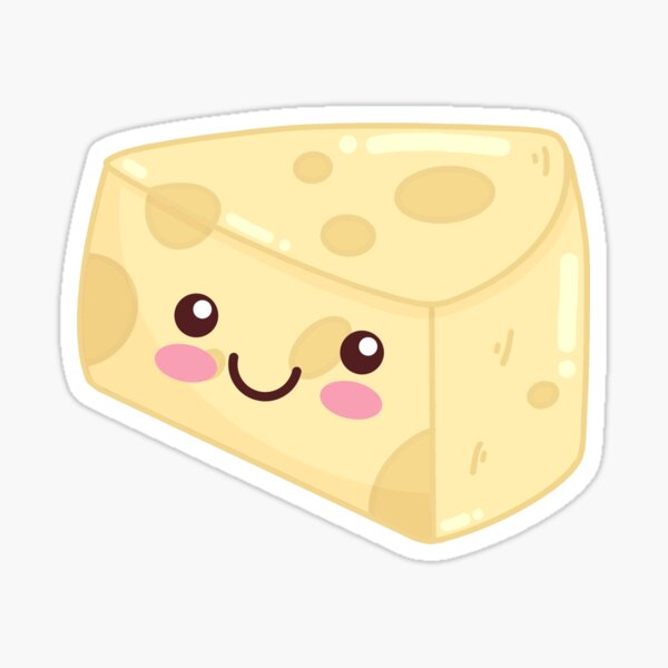 "Kawaii Cheese Slice" Sticker for Sale by eden0819 | Redbubble