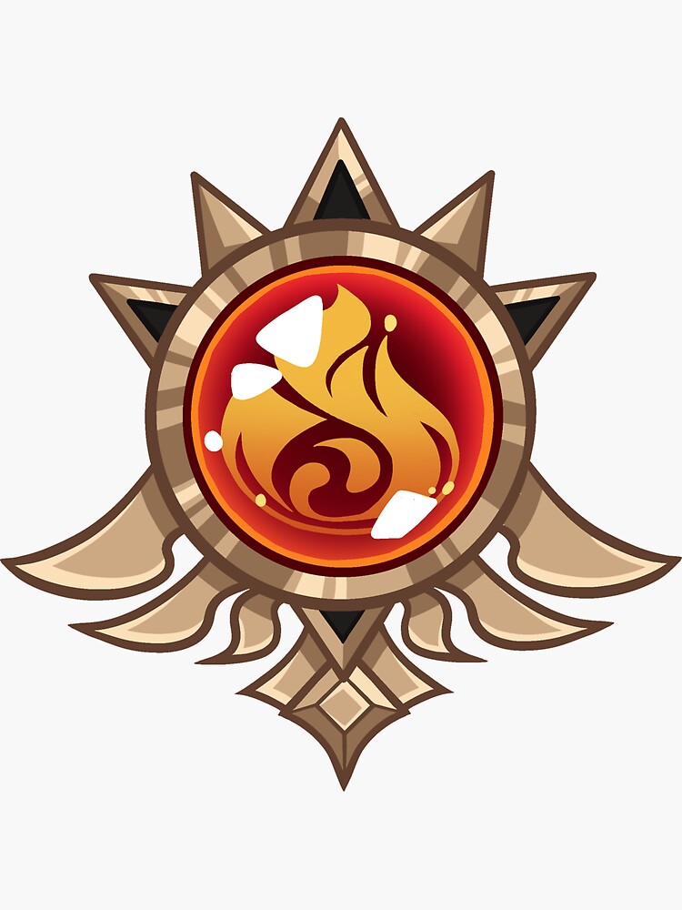 "Pyro Vision - Mondstadt" Sticker for Sale by galaxiiacharlie | Redbubble