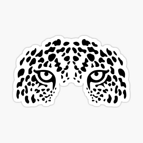 "yaguarete jaguar eyes | minimal design of a panthera onca" Sticker by ...