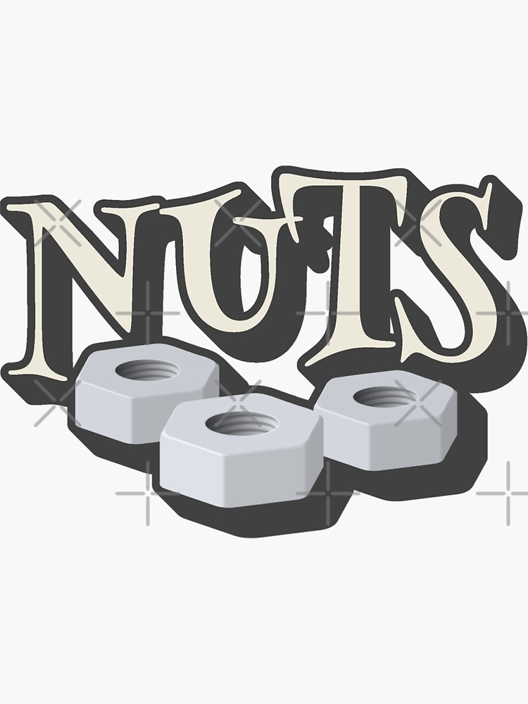 "Nuts And Bolts Couples Design, Fun Nuts Design For Couples" Sticker ...