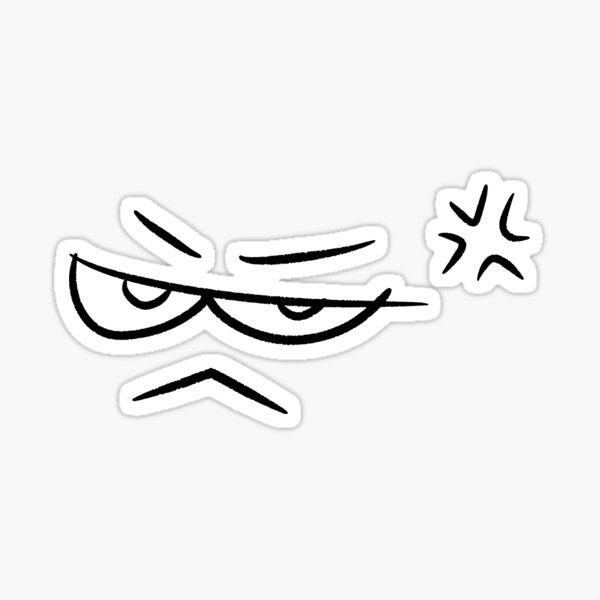 "angry face" Sticker for Sale by JP860 | Redbubble
