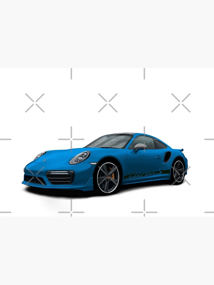 "Blue 911 Turbo S Drawing" Poster for Sale by SteveKiddArt | Redbubble