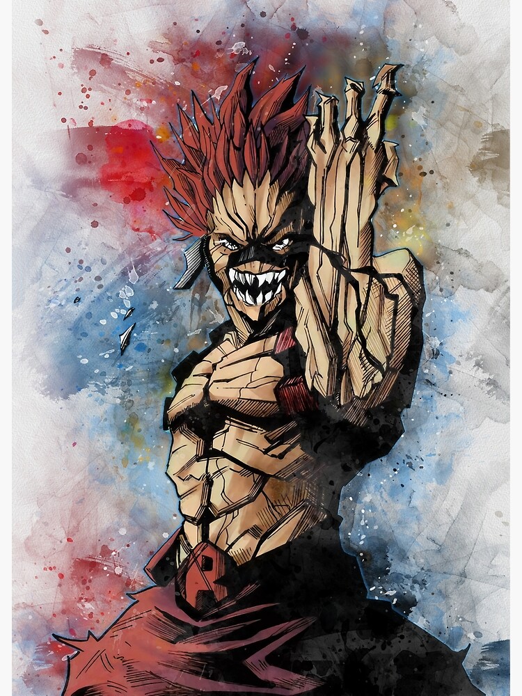 "My hero Academia Red Riot Eijiro Kirishima watercolor artwork" Poster ...
