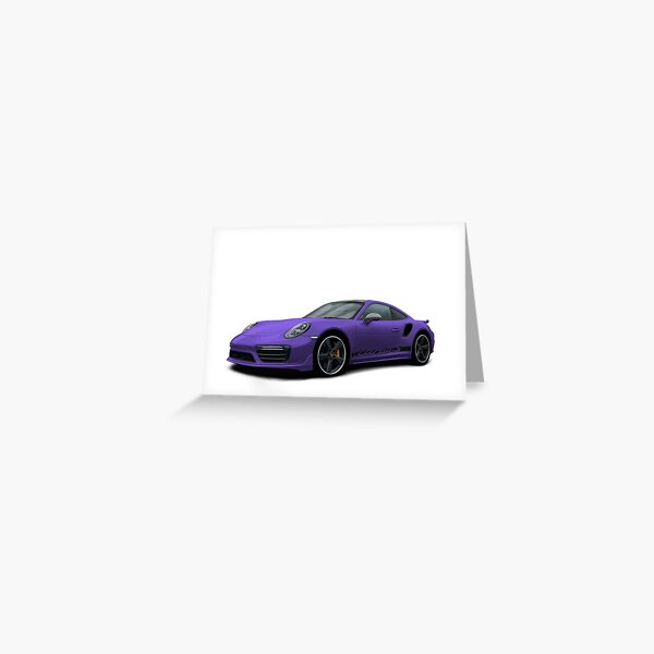 "Purple 911 Turbo S Drawing" Greeting Card for Sale by SteveKiddArt ...