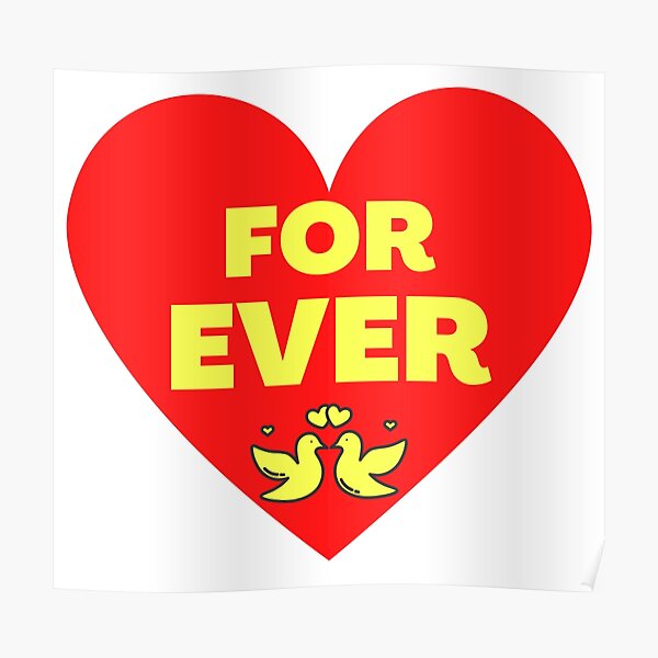"Love Forever Birds inside Heart, Forever LOVE, Heart Symbol, Quotes ...