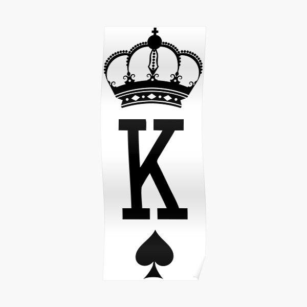 "King - Playing Cards - King of Spades " Poster for Sale by ...