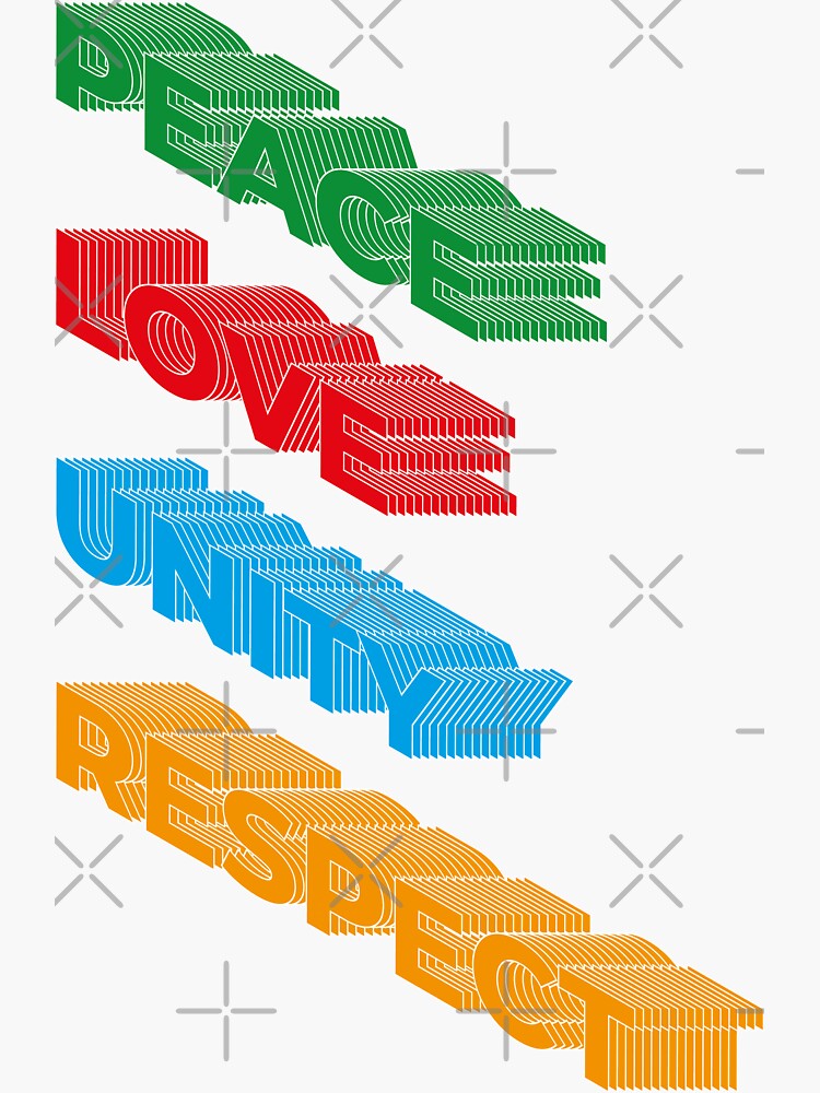 "PLUR Peace Love Unity Respect" Sticker by outfitsFEST | Redbubble