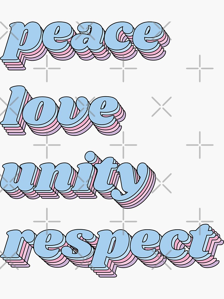 "PLUR Peace Love Unity Respect" Sticker by outfitsFEST | Redbubble