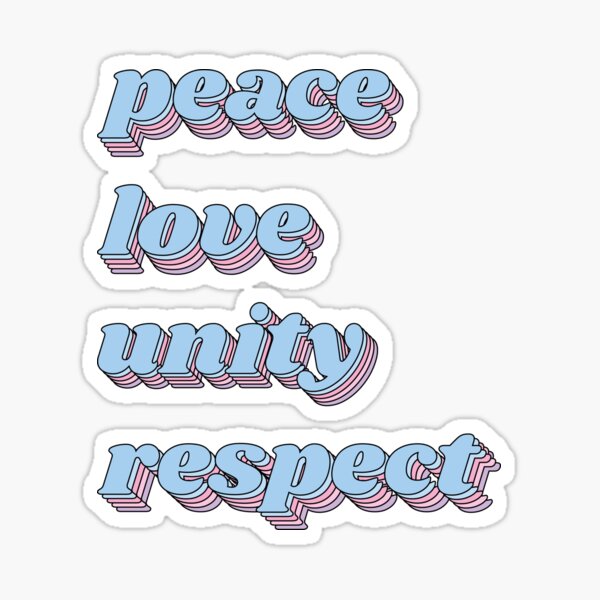 "PLUR Peace Love Unity Respect" Sticker by outfitsFEST | Redbubble