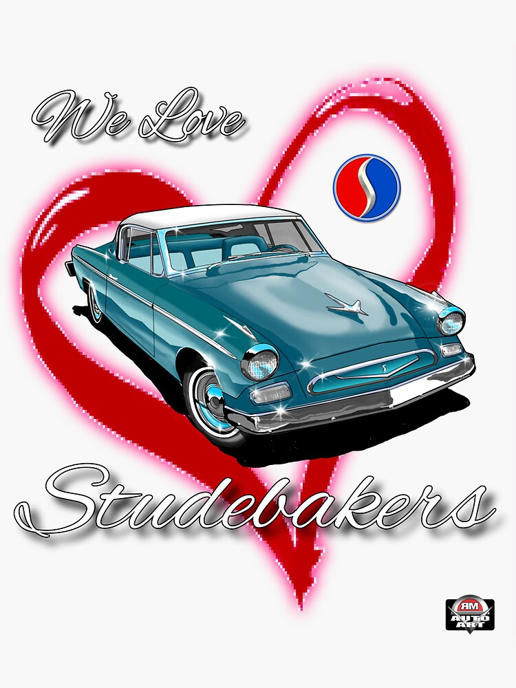"Classic Studebaker" Sticker for Sale by RMautoart42 | Redbubble