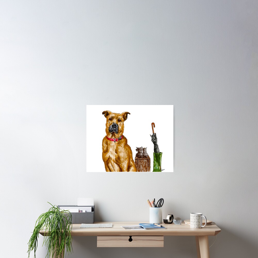 "Black mouth cur dog breed drawing" Poster for Sale by Nalidsa | Redbubble