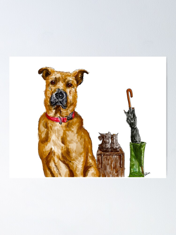"Black mouth cur dog breed drawing" Poster for Sale by Nalidsa | Redbubble
