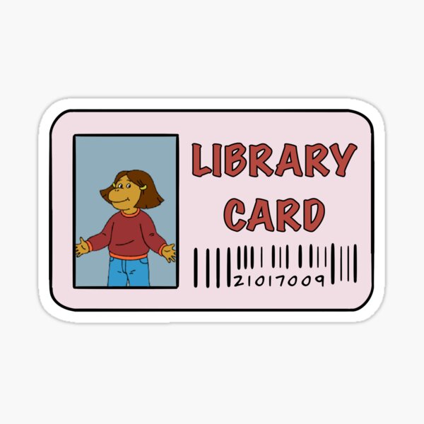 "Francine Library Card" Sticker by halz-sticker | Redbubble