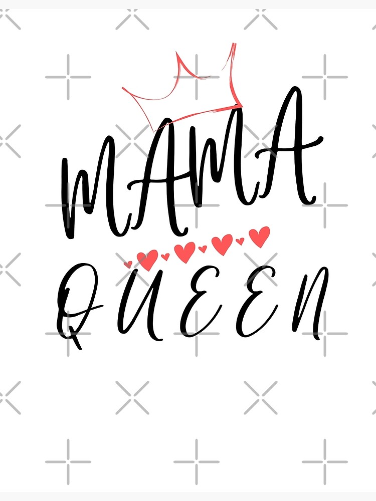 Lámina fotográfica «Mama Queen, mamá es reina, cita divertida del día ...